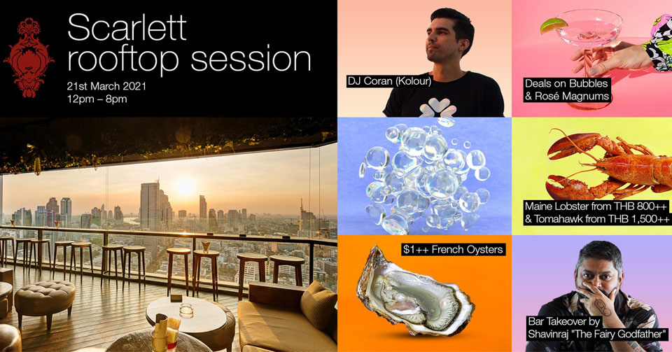 Scarlett Daytime Rooftop Session at Scarlett Bangkok - Bangkok food ...