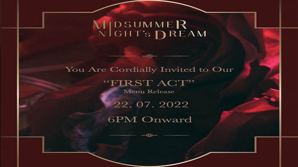 Midsummer Night's Dream Bar "First Act" Menu Release - Bangkok food ...
